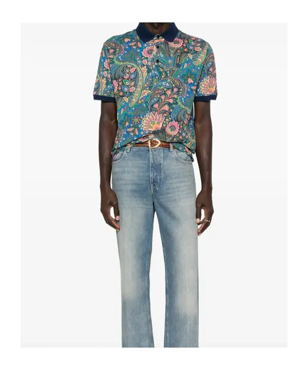 Etro Paisley-print Polo Shirt - Multicolor