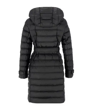 Burberry Long-sleeved Quilted Down Jacket With Belt