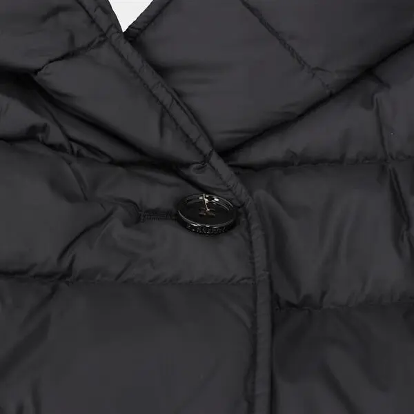 Burberry Long-sleeved Quilted Down Jacket With Belt