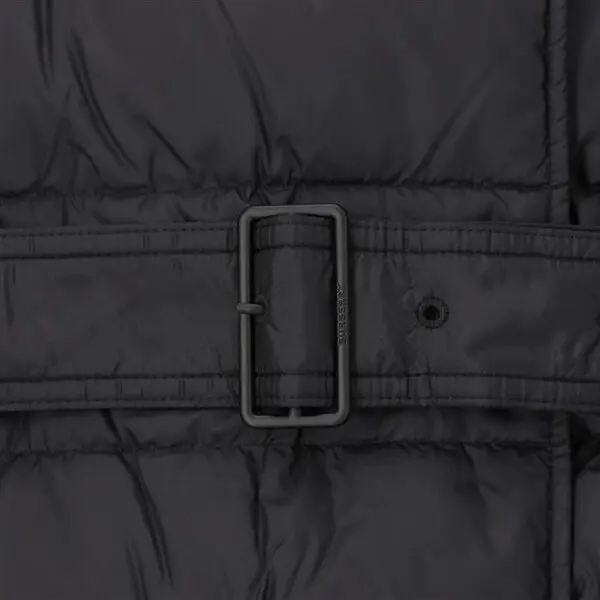 Burberry Long-sleeved Quilted Down Jacket With Belt