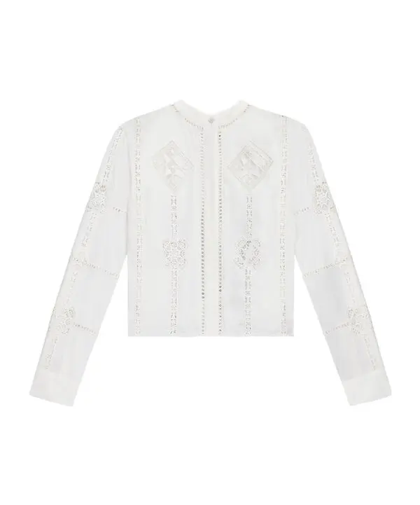Isabel Marant Étoile Serena Embroidered Cotton Poplin Shirt