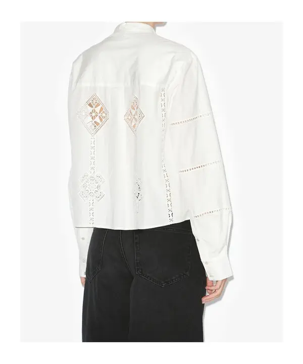 Isabel Marant Étoile Serena Embroidered Cotton Poplin Shirt