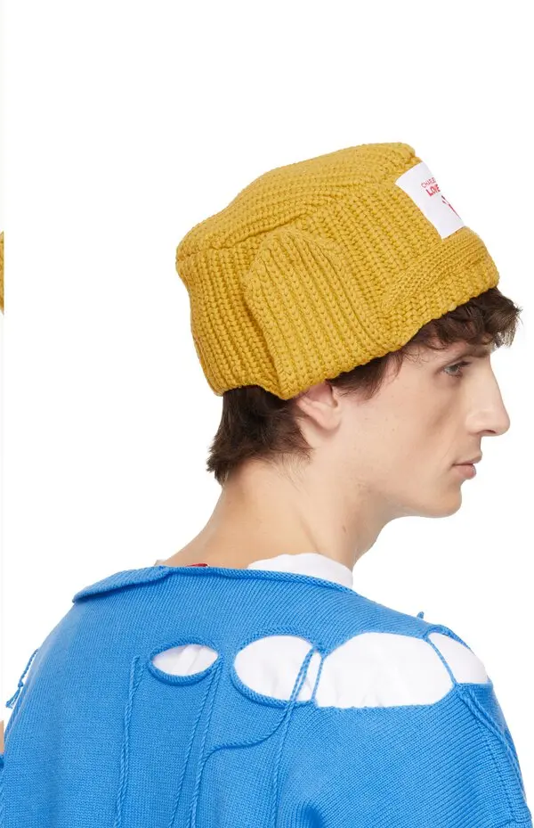 CHARLES JEFFRREY LOVERBOY Charles Jeffrey Loverboy Ribbed Cotton Beanie With Earmuffs