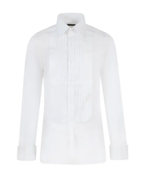 TOM FORD Pintuck Poplin Shirt - No