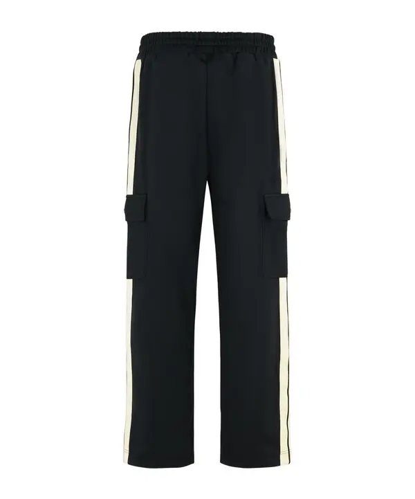 Palm Angels Logo Printed Track Pants - Black