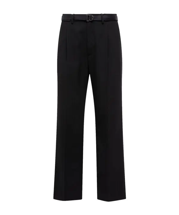 Moncler Straight-leg Belted Trousers - Black