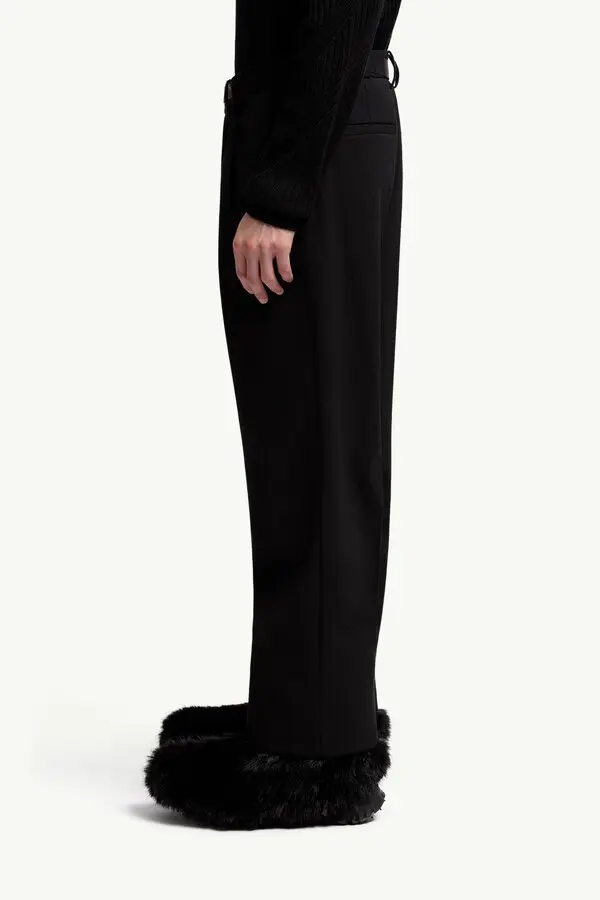 Moncler Straight-leg Belted Trousers - Black