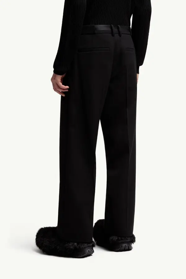 Moncler Straight-leg Belted Trousers - Black
