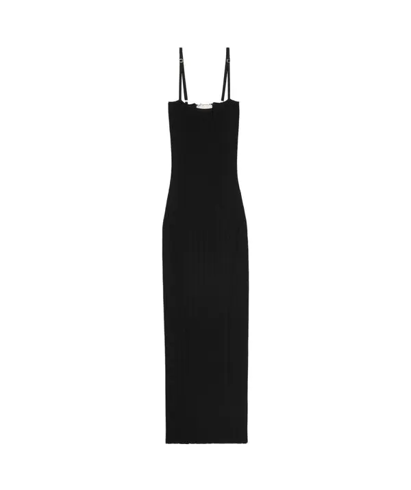 Jacquemus Ribbed Knit Lingerie Dress With Keyhole Neckline