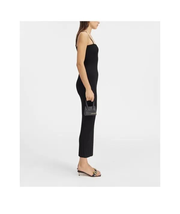 Jacquemus Ribbed Knit Lingerie Dress With Keyhole Neckline