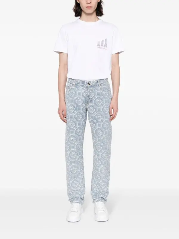 Casablanca Bleached Monogram Jeans