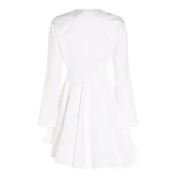 Alaïa Asymmetrical V-neck Short Dress