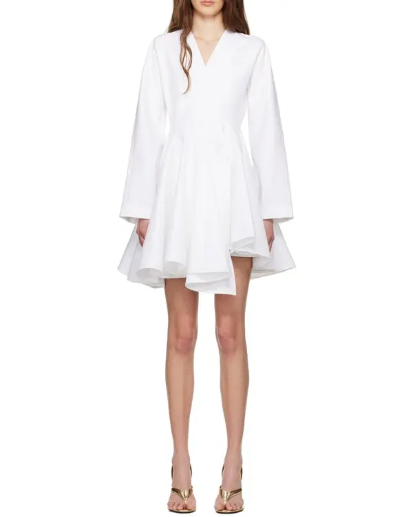 Alaïa Asymmetrical V-neck Short Dress
