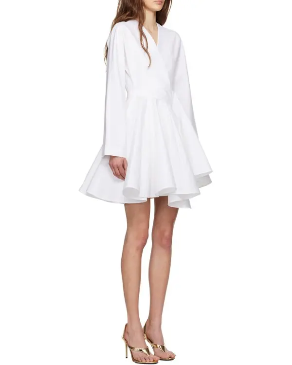 Alaïa Asymmetrical V-neck Short Dress