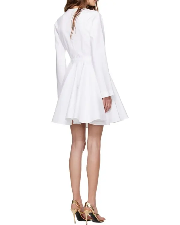 Alaïa Asymmetrical V-neck Short Dress