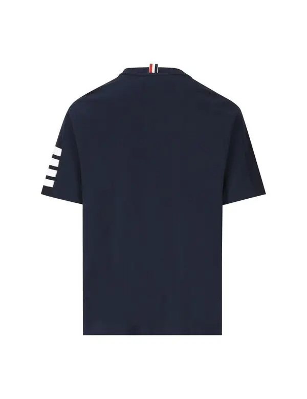 Thom Browne 4-bar Stripe Crewneck T-shirt - Navy Blue