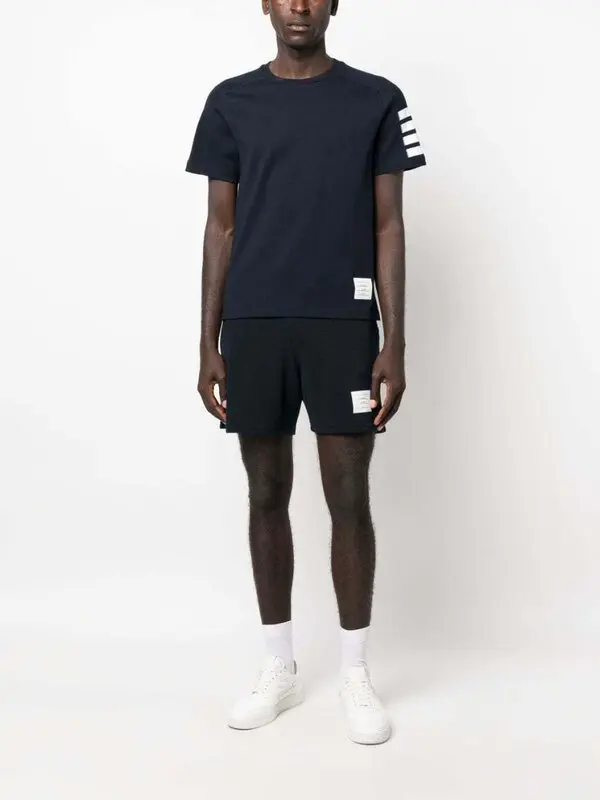 Thom Browne 4-bar Stripe Crewneck T-shirt - Navy Blue