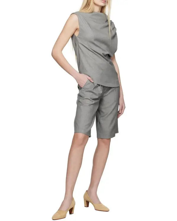 LOULOU STUDIO Pleated Pocket Shorts