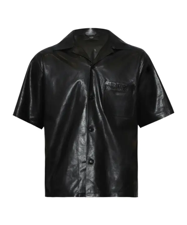 Amiri Lightweight Leather Camp Shirt