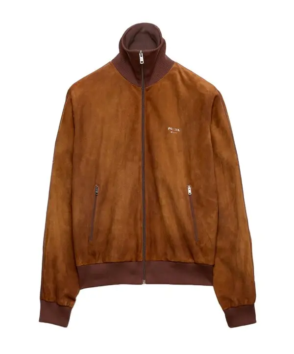Prada Zip-up Blouson Jacket - Cognac