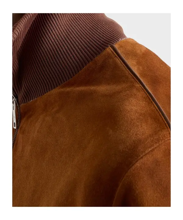 Prada Zip-up Blouson Jacket - Cognac