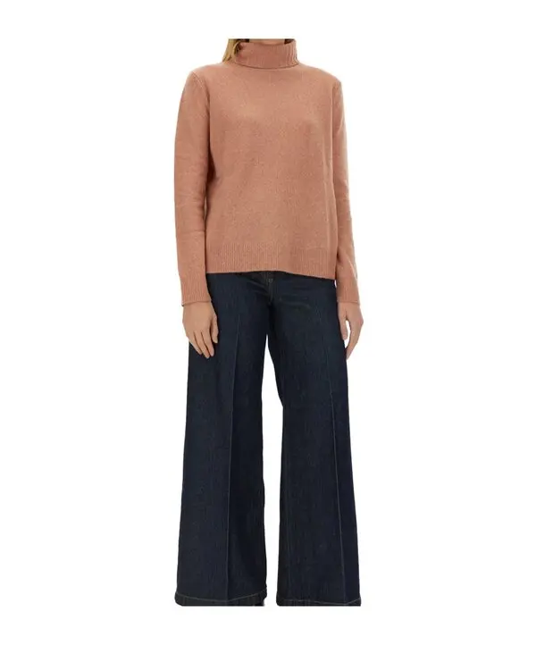 Aspesi Wool Knit High Neck Sweater - Pink