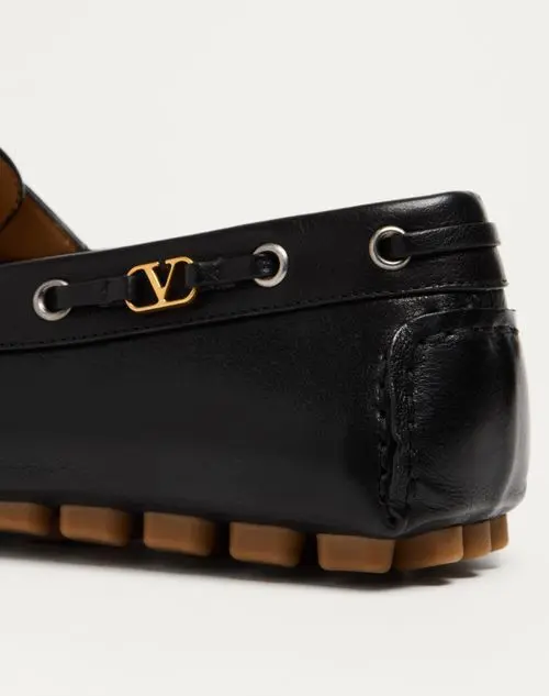 Valentino Garavani Lace-up Boat Shoes - Black