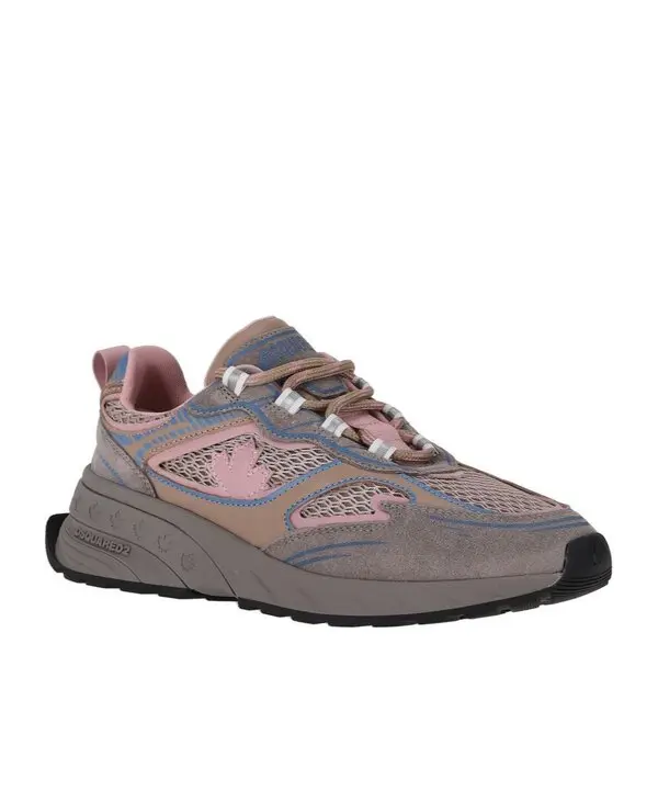 Dsquared2 Sprinter Side Maple Leaf Detailed Sneakers - Gray