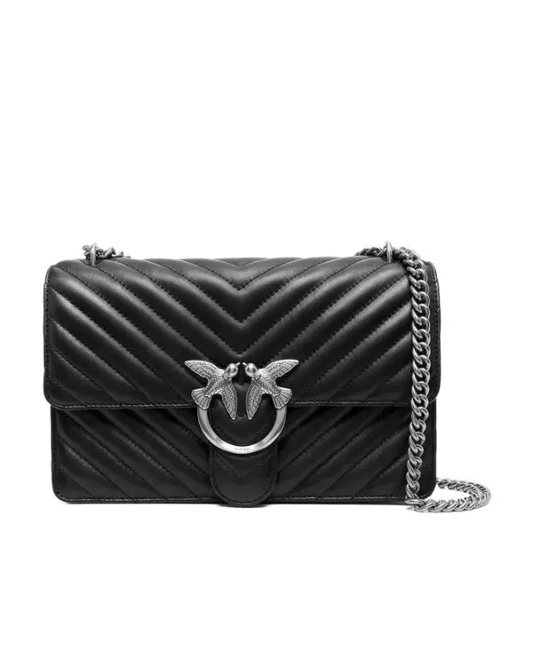 Pinko Love One Classic Chain-linked Crossbody Bag - Black