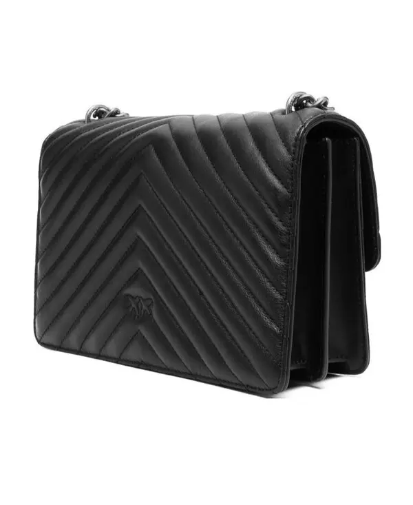Pinko Love One Classic Chain-linked Crossbody Bag - Black