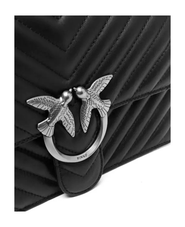 Pinko Love One Classic Chain-linked Crossbody Bag - Black