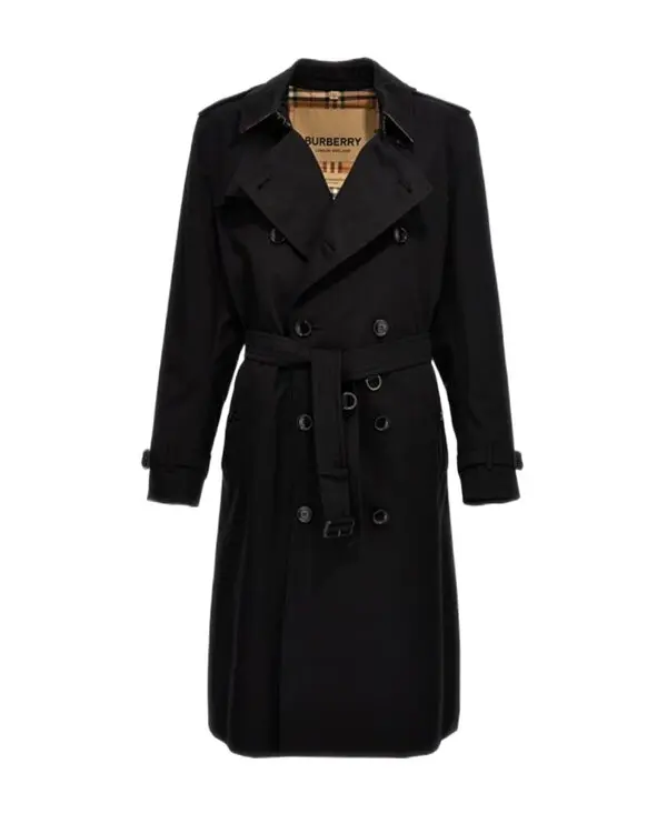 Burberry Heritage Kensington Double Breasted Belted Trench Coat
