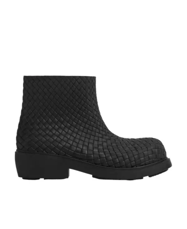 Bottega Veneta Fireman Ankle Boots - Black