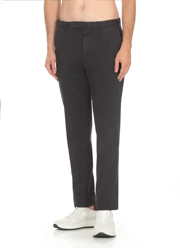 Incotex Belt-loop Tailored Casual Pants - Dark Blue