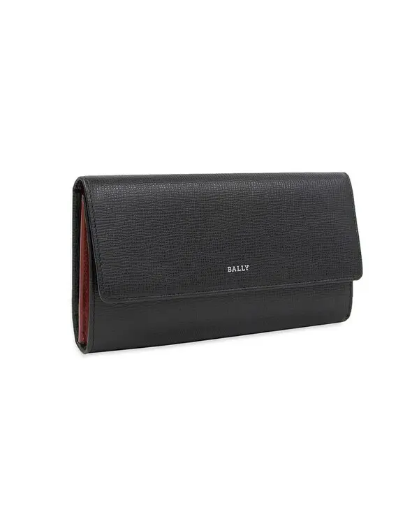 Bally Logo Details Wallet - Black