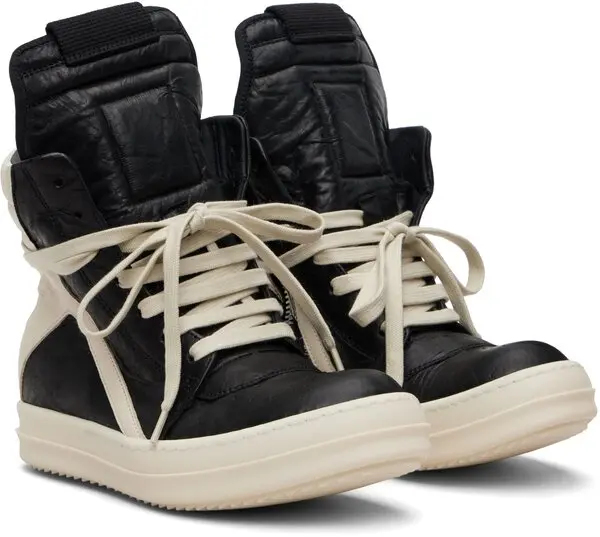 Rick Owens Geobasket High-top Sneakers - Black