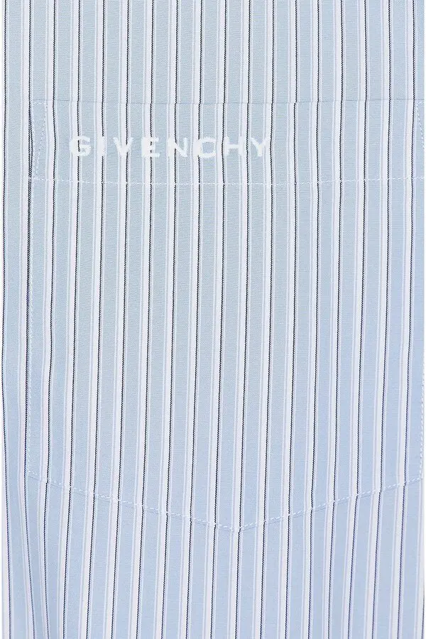 Givenchy Striped Long-sleeved Shirt - Light Blue