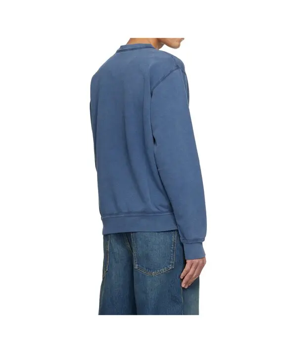 Isabel Marant Étoile Mikoy Crewneck Sweatshirt With Chest Logo - Blue