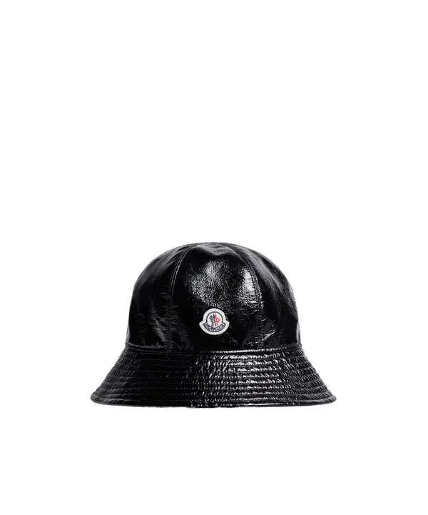 Moncler Logo Patch Bucket Hat - Black