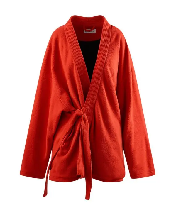 Balenciaga Double Brushed Velvet Jacket With Waist Tie