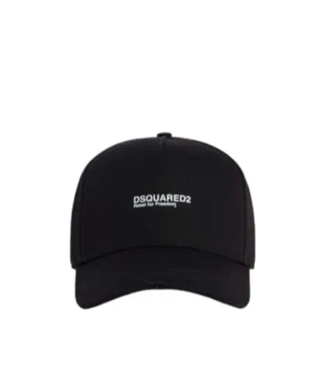 Dsquared2 Logo Printed Distressed Baseball Cap - Black