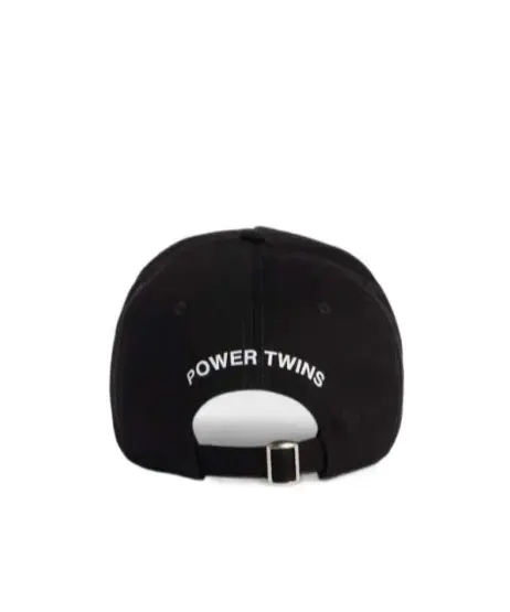 Dsquared2 Logo Printed Distressed Baseball Cap - Black