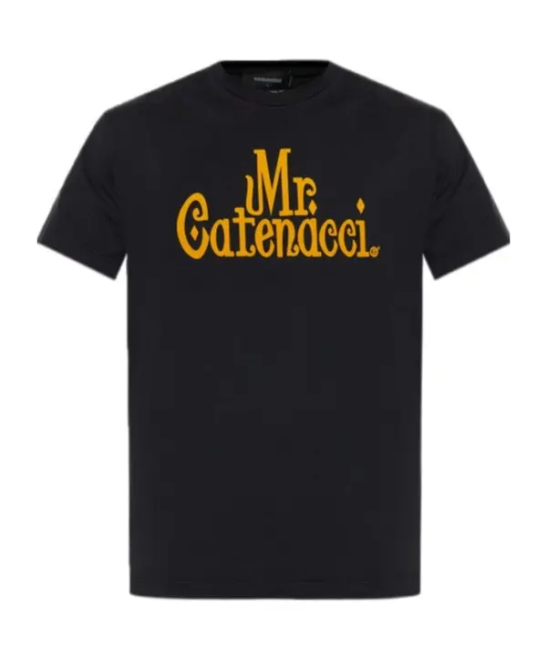 Dsquared2 Mr. Catenacci Printed Crewneck T-shirt - Black