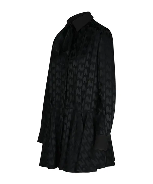 MSGM All-over "m" Letter Combination Long-sleeved Dress