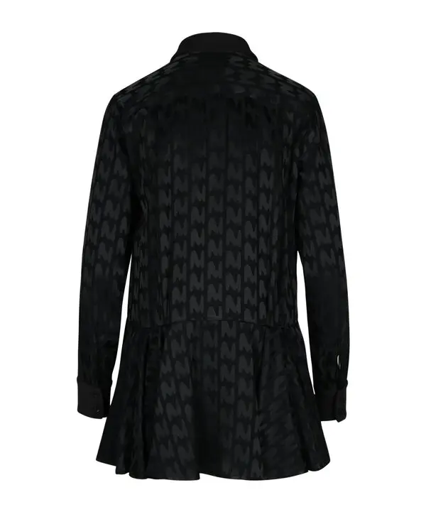 MSGM All-over "m" Letter Combination Long-sleeved Dress