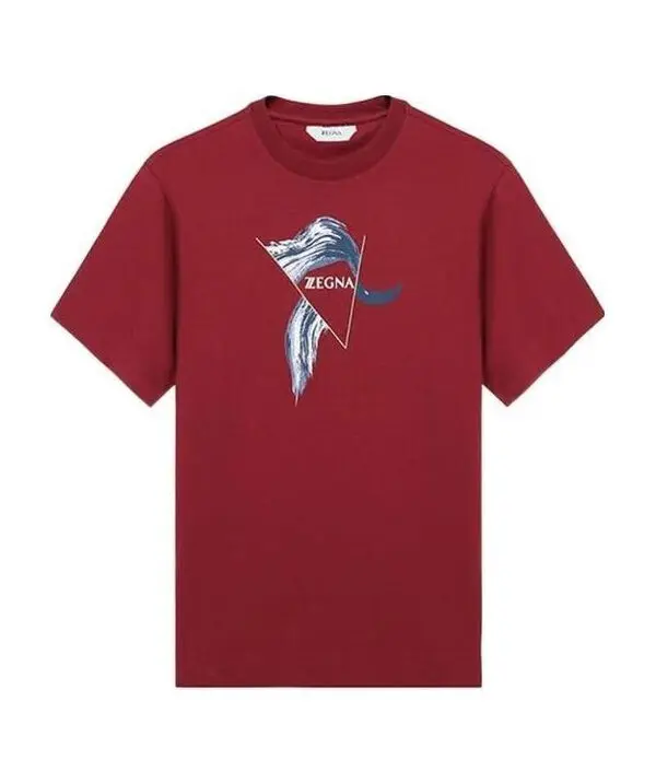 Zegna Logo Printed Short Sleeves