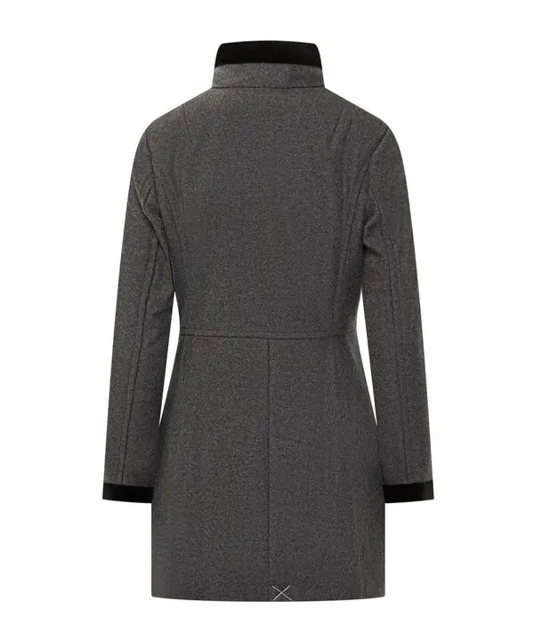 FAY Virginia Wraparound Collar Coat - Black