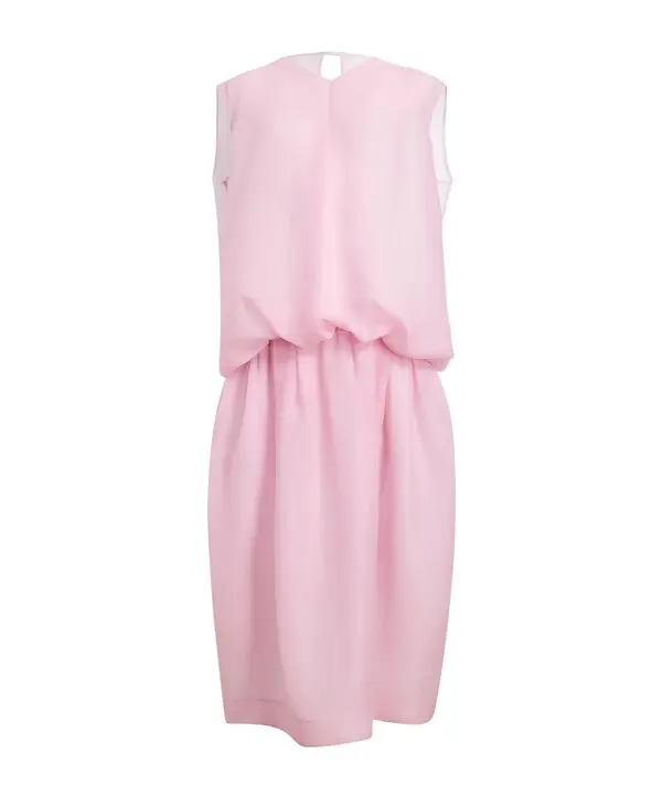 Khaite Peony" Washed Organza Blouson Dress - Pink