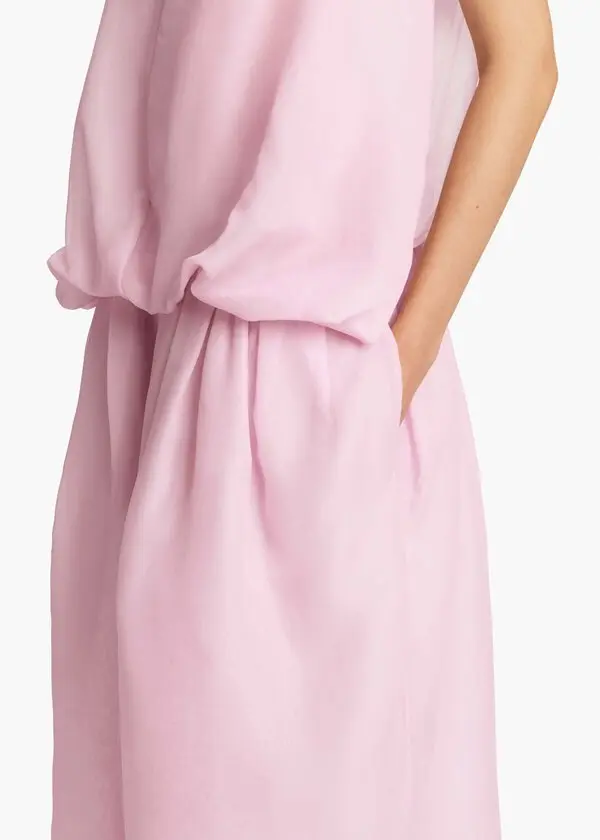 Khaite Peony" Washed Organza Blouson Dress