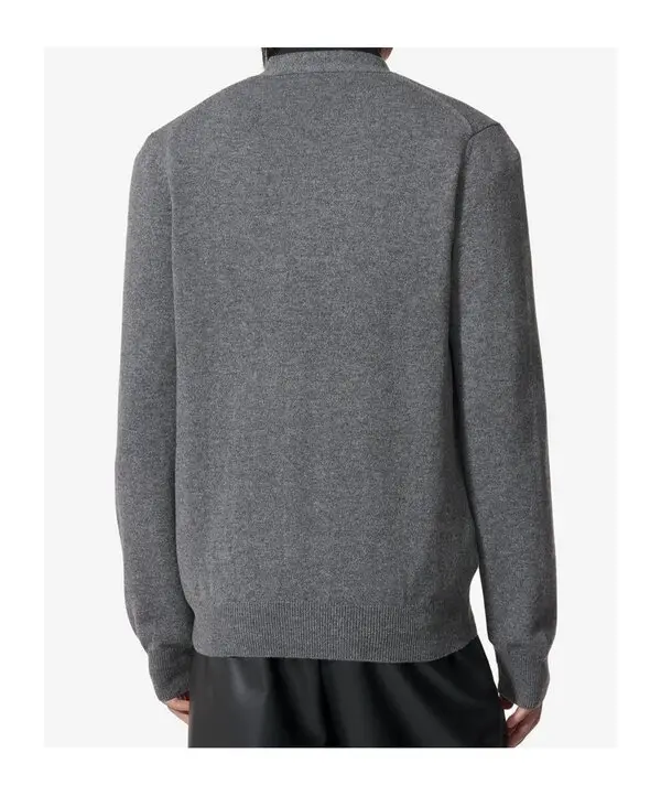Comme Des Garçons Logo Patch Buttoned Cardigan - Grey